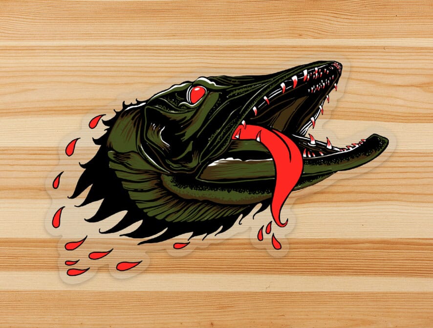 Badgers Water Wolf - Musky - Clear Sticker – Foundry Fishing